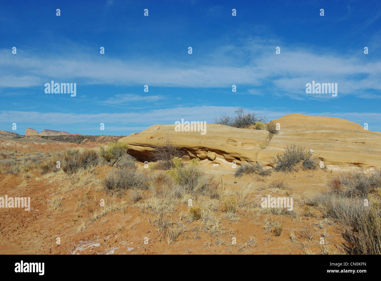 Nice rocks and sky near Notom, Utah Stock Photo - Alamy