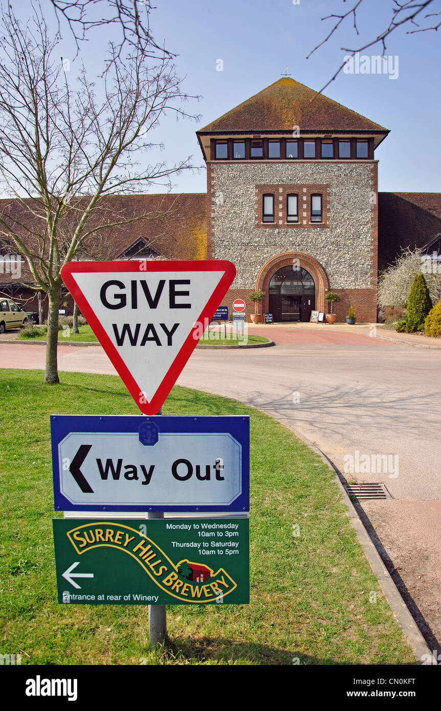 Main entrance and Gallery Restaurant at Denbies Wine Estate, Dorking ...