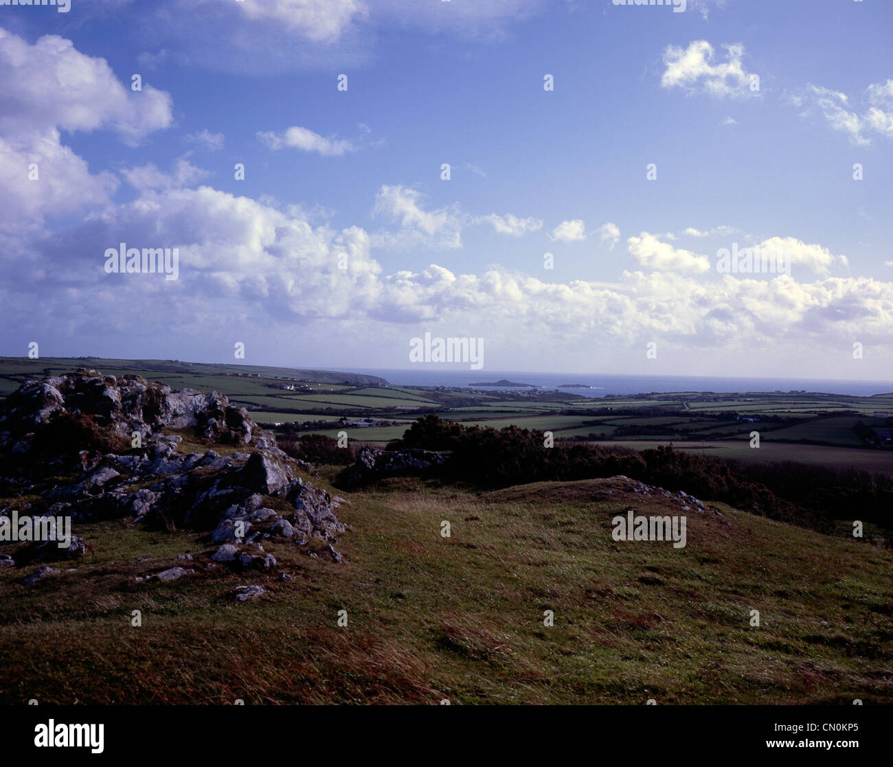 Ynys Gwylan-fawr and Ynys Gwylan-bach of Aberdaron from Carrog LLeyn ...