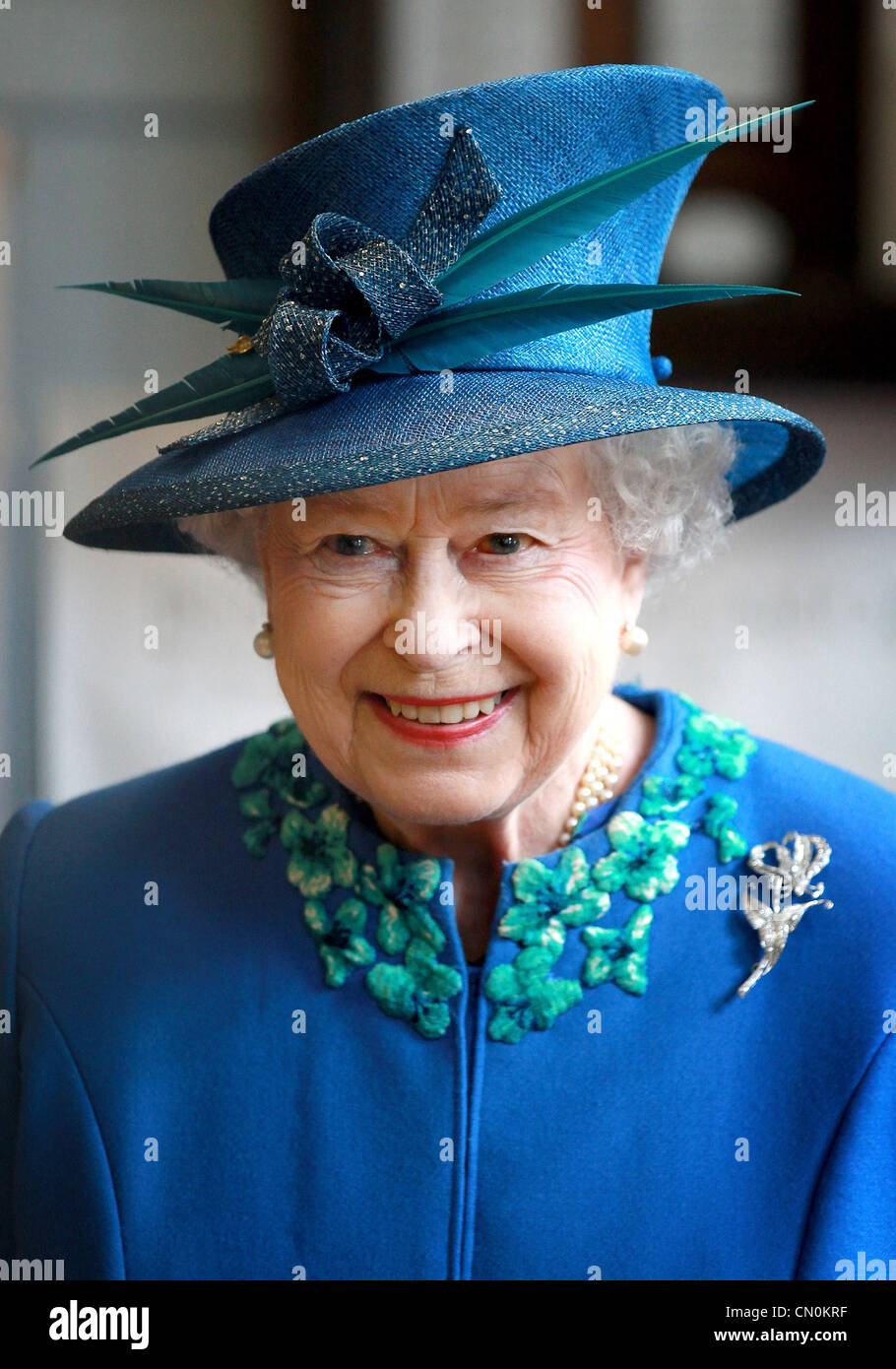 Britain's Queen Elisabeth II. Head of the British Royal Family Stock ...