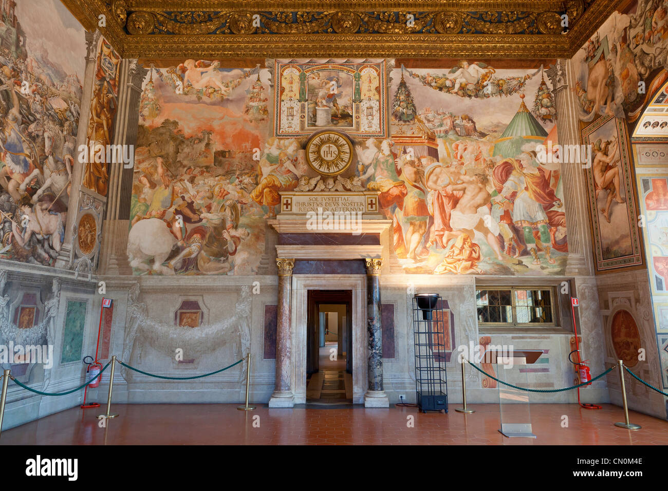 Europe, Italy, Florence, Audience Chamber in Palazzo Vecchio, Unesco ...