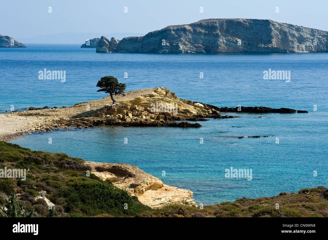 Monodendri beach, Lipsi Island, Dodecanese, Greece Stock Photo - Alamy
