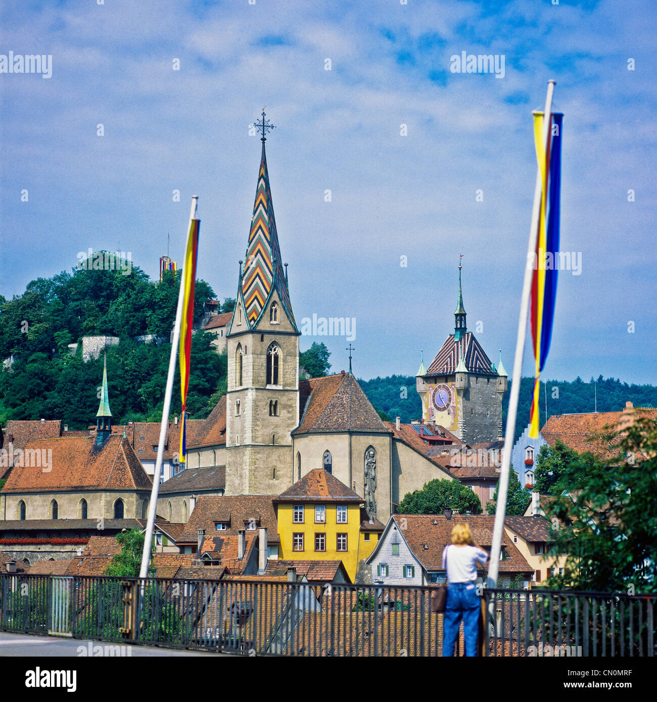 Baden skyline, canton Aargau, Switzerland, Europe Stock Photo - Alamy
