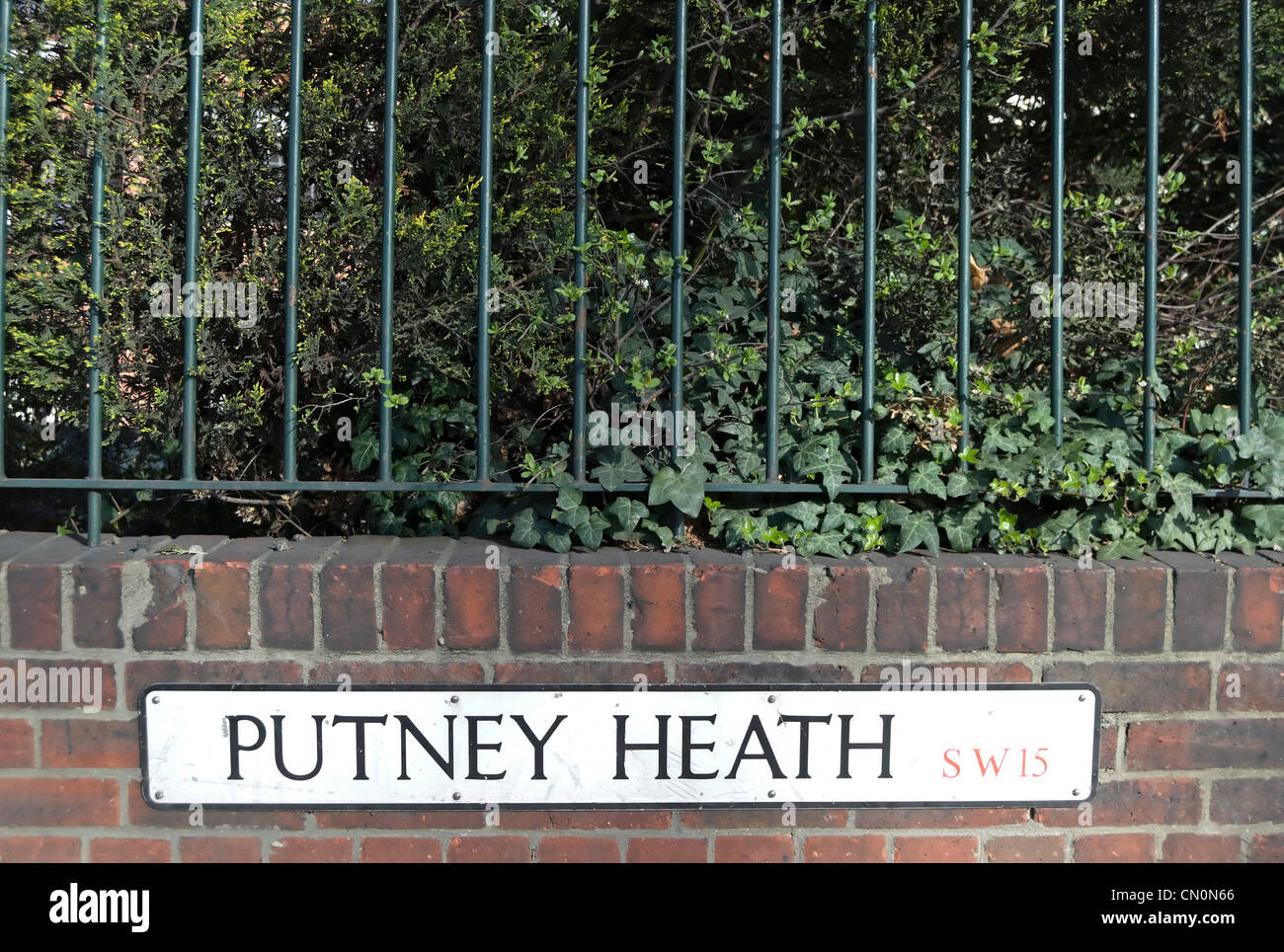 street name sign for putney heath, southwest lodnon, england Stock ...