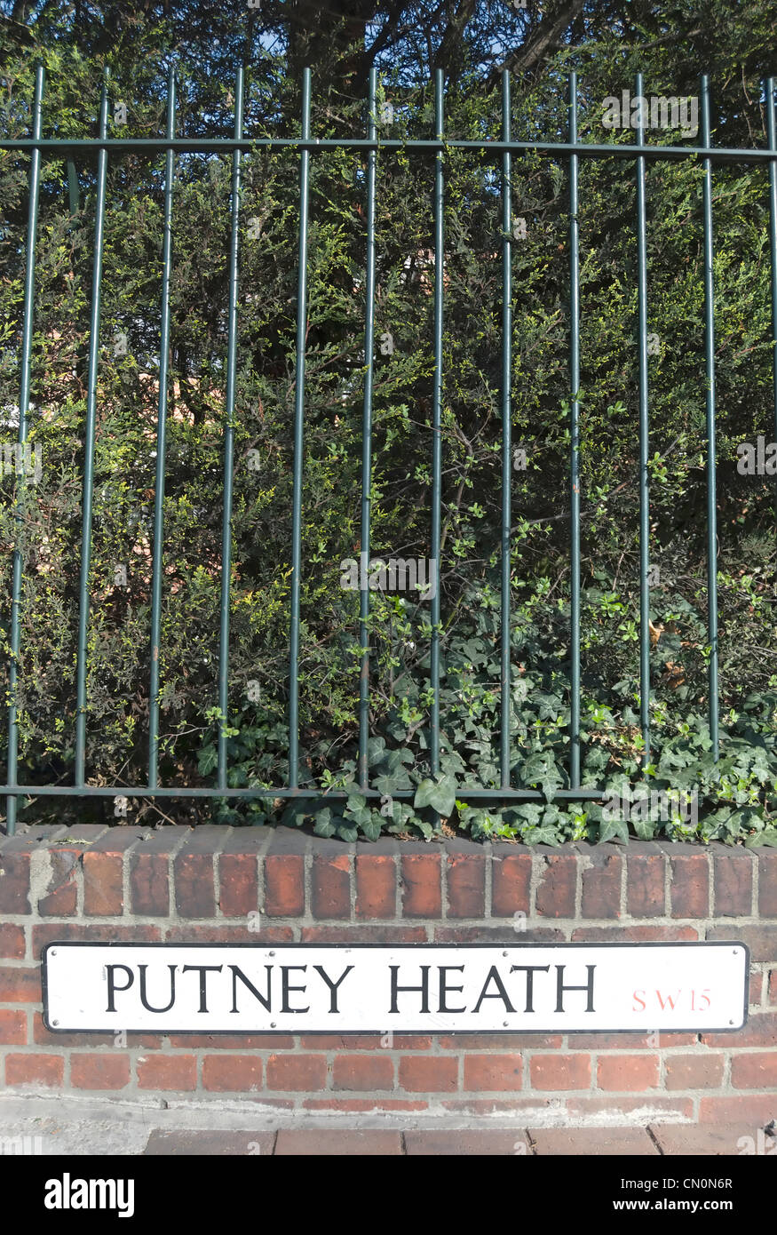 street name sign for putney heath, southwest lodnon, england Stock ...