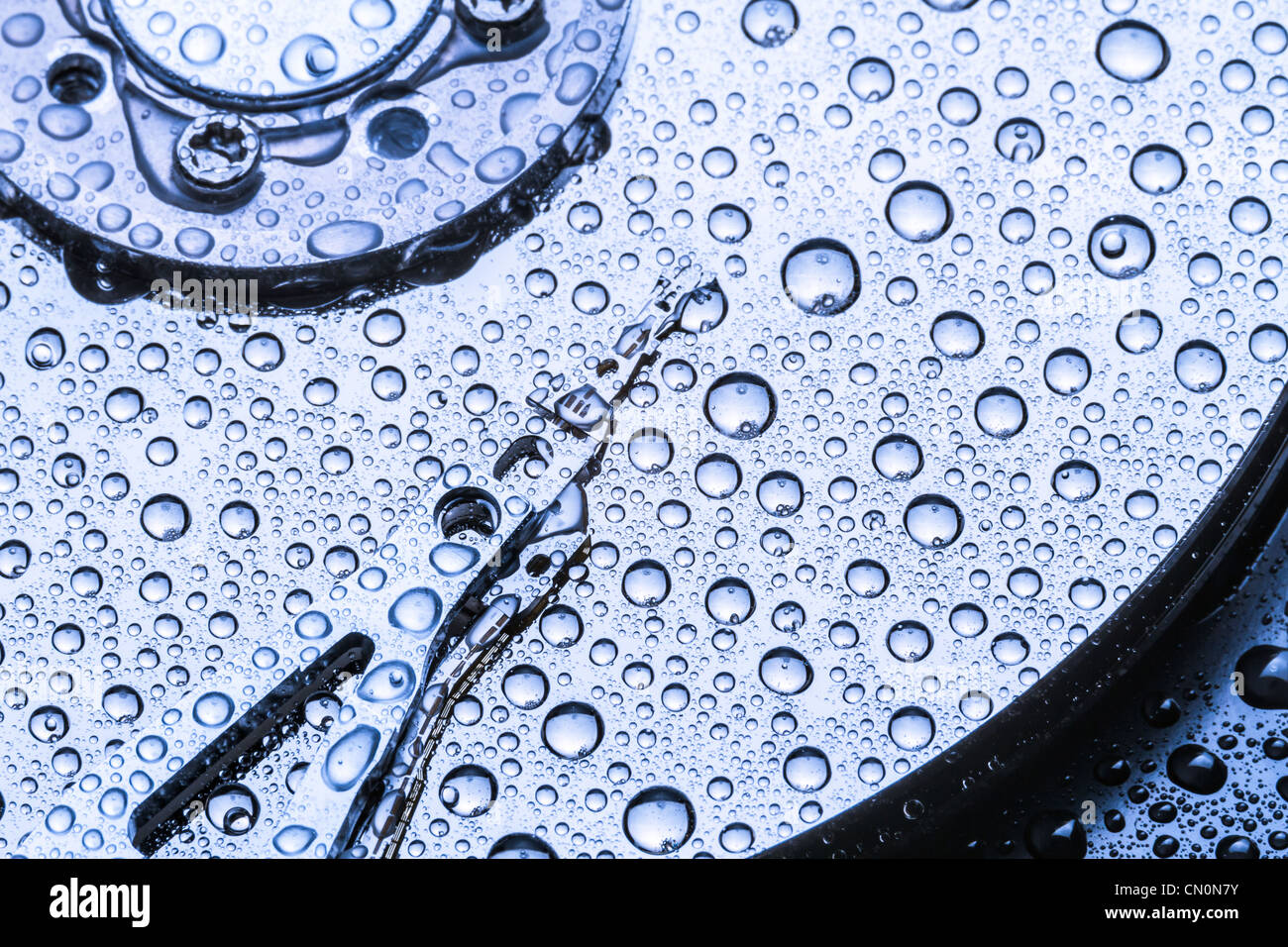 Hard drive with water droplets Stock Photo - Alamy