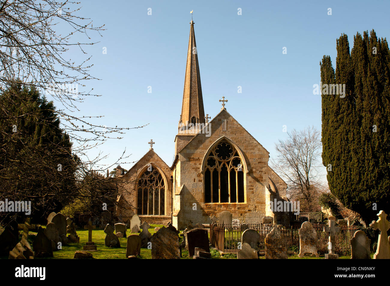 St. Lawrence`s Church, Mickleton, Gloucestershire, England, UK Stock ...