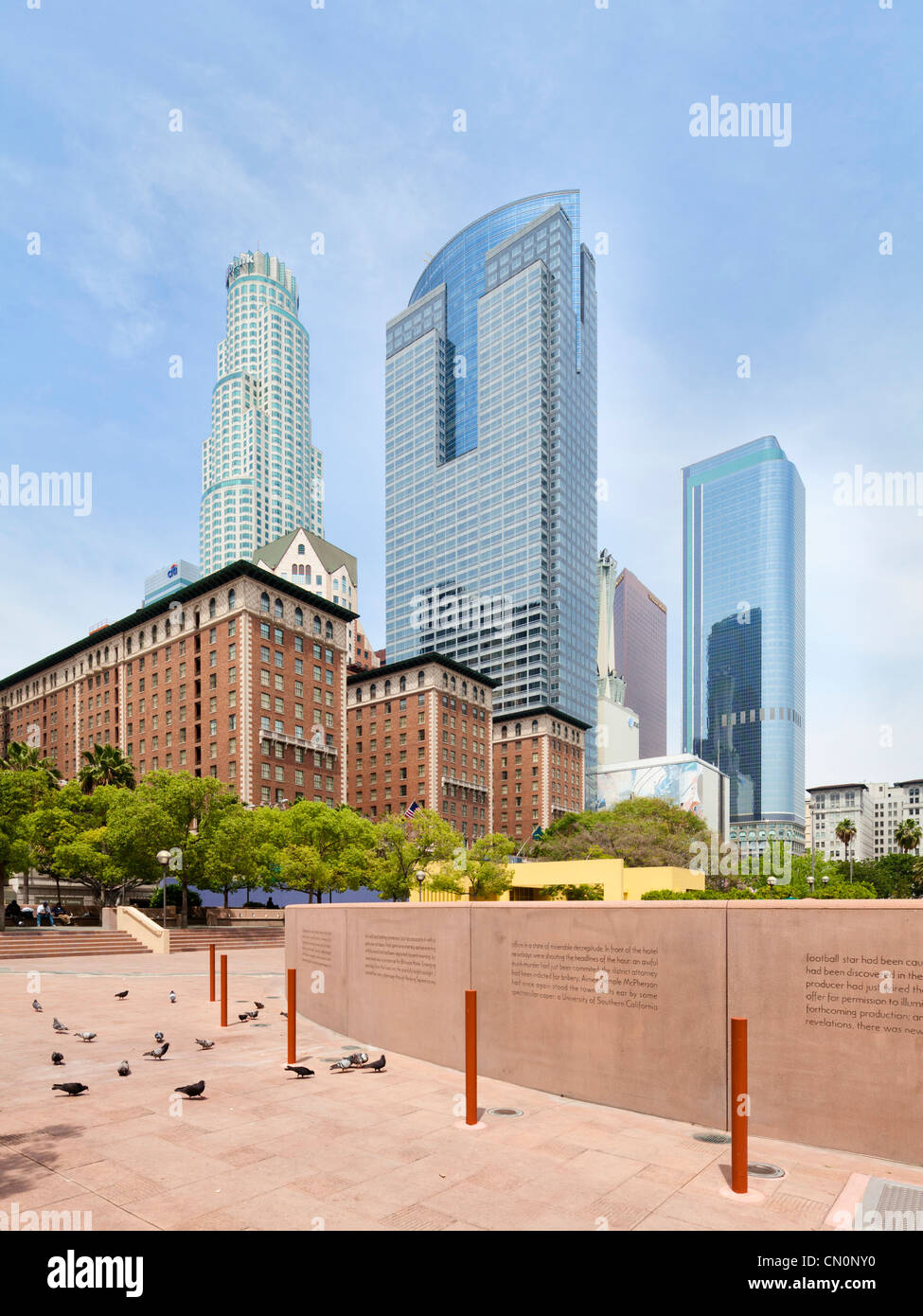 Los Angeles Skyline, Pershing Square Stock Photo - Alamy
