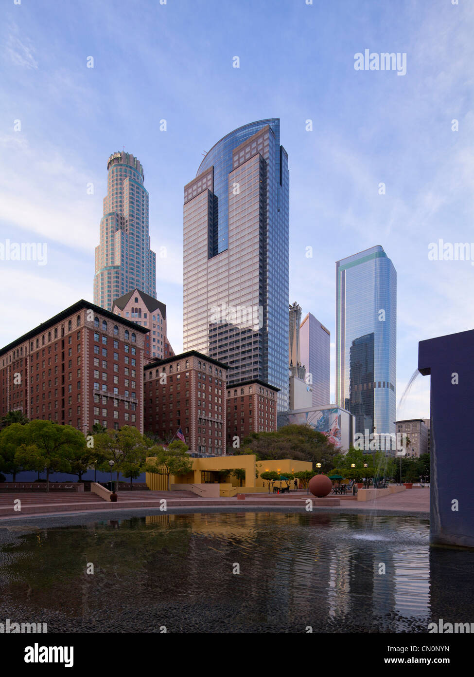 Los Angeles Skyline, Pershing Square Stock Photo - Alamy