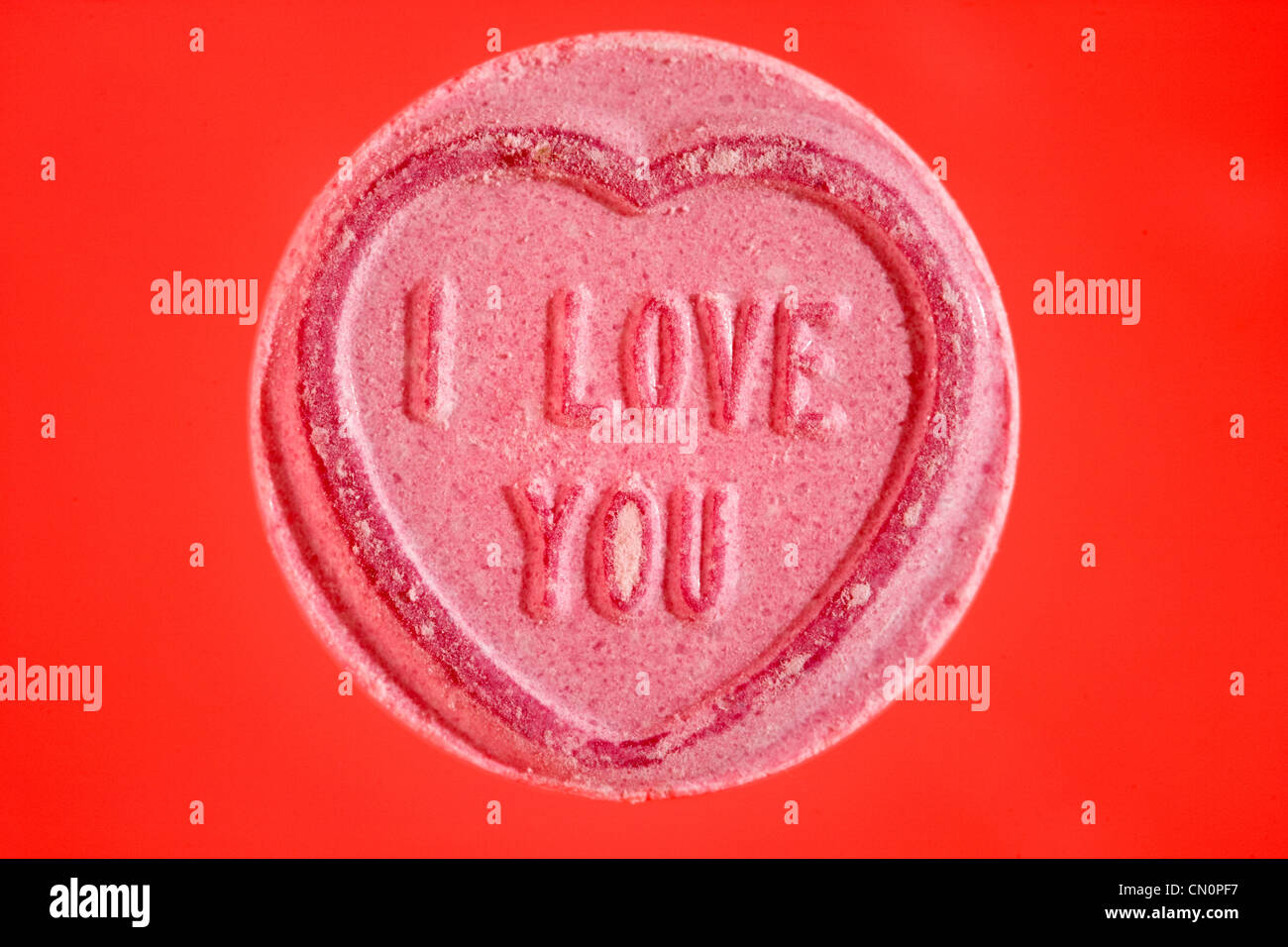 Love Hearts Heart fizzy sweet sweets candy I Love You Stock Photo - Alamy