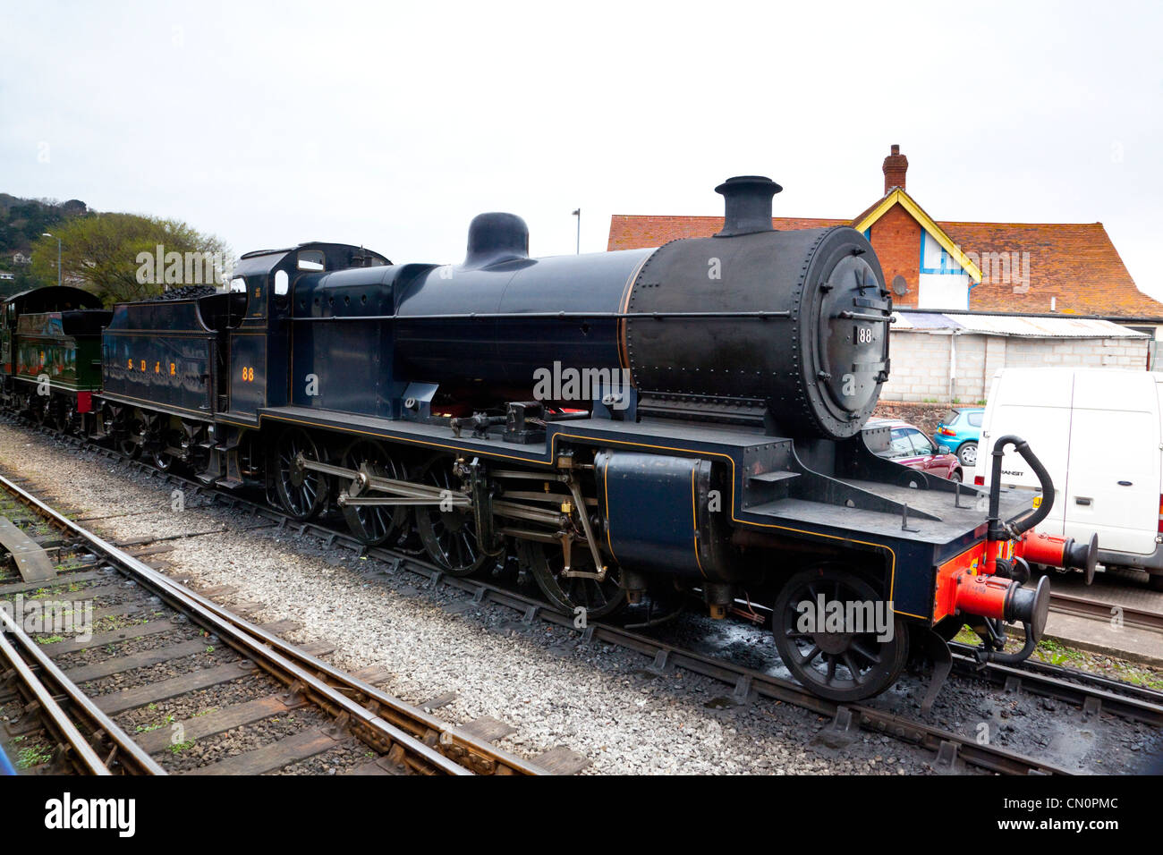 2-8-0 SDJR locomotive at The West Somerset Railway, Minehead. Preserved ...