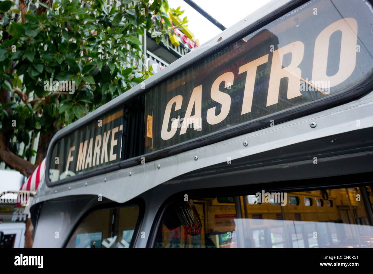 Historic Streetcar San Francisco USA sign Stock Photo - Alamy