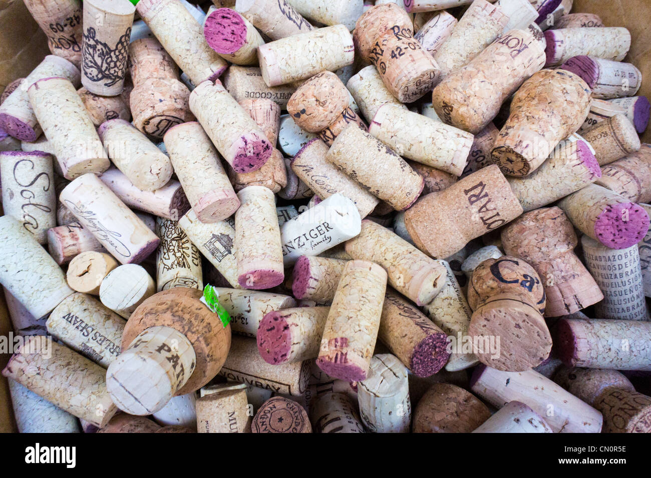 Used wine bottle corks Stock Photo - Alamy