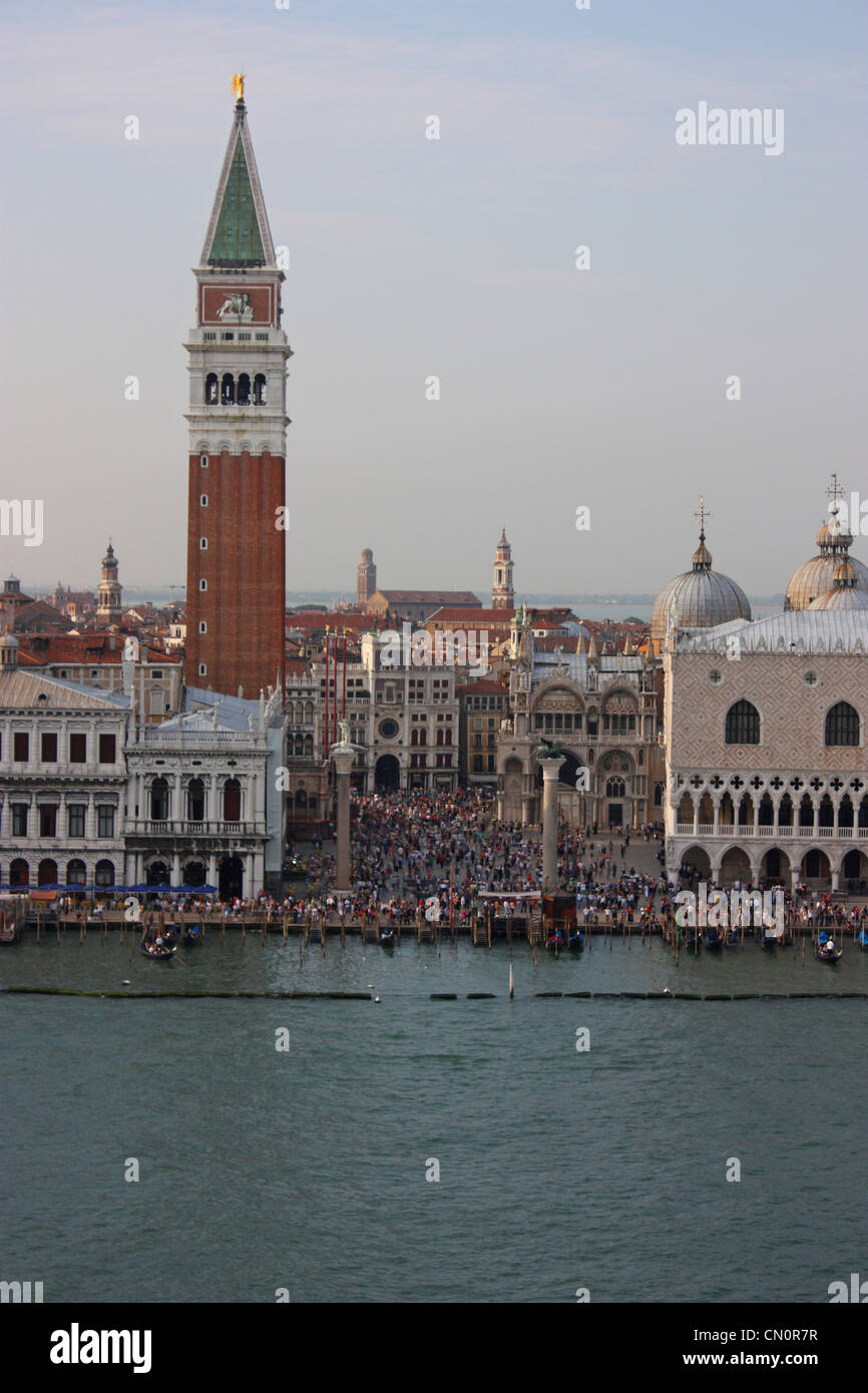 Venice Italy St. Mark's Square View from the top deck of Cunard cruise ...