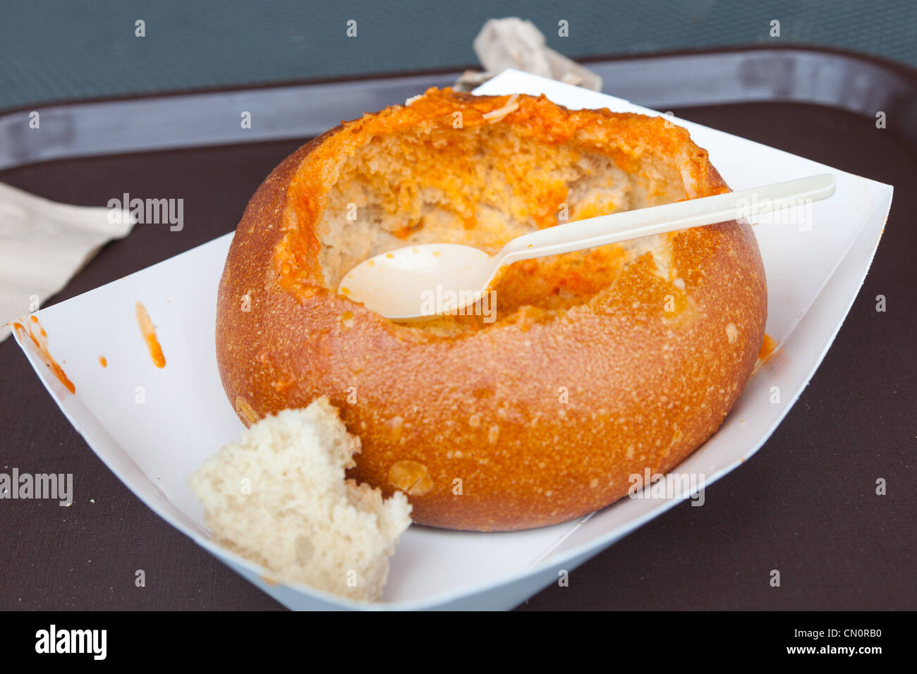 Eaten soup in sourbough bbread bowl at Boudin bakery Fishermans Wharf ...
