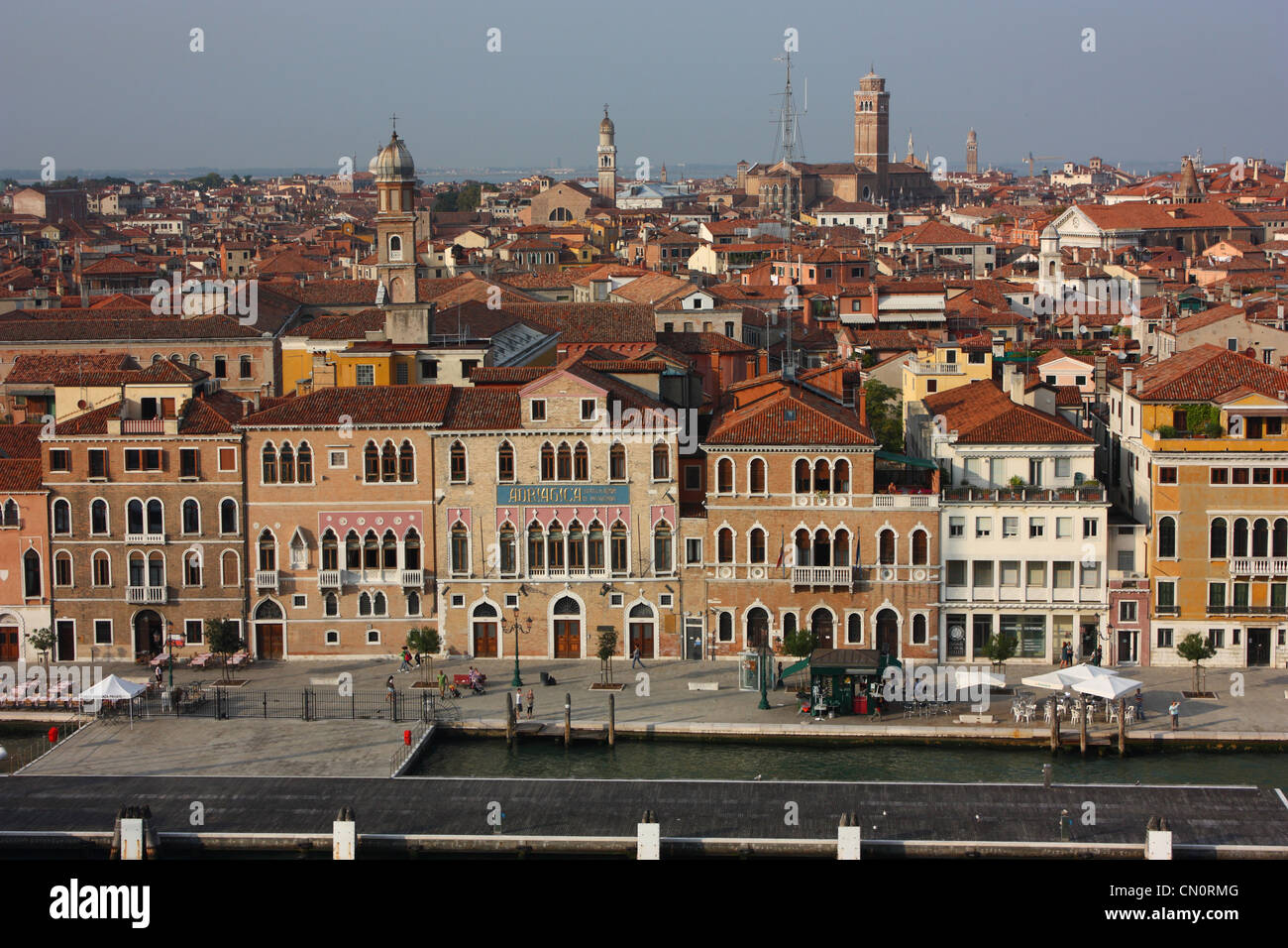Venice. View from the top deck of "Queen Victoria". 2011 Stock Photo ...