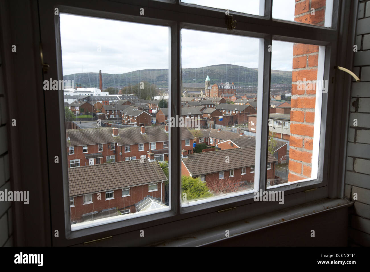 looking out on west belfast from the interior of regenerated conway ...