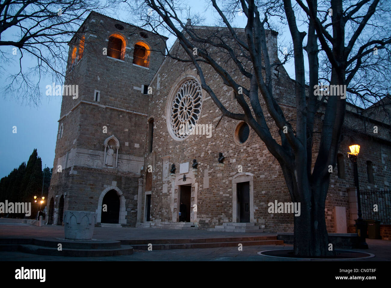 Trieste Cathedral - Cattedrale di San Giusto - Trieste Italy Stock ...