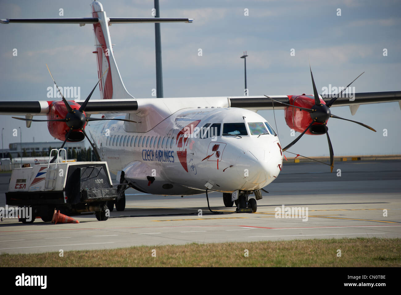 Ruzyne International Airport Prague Czech Republic aircraft ATR 72 CSA ...
