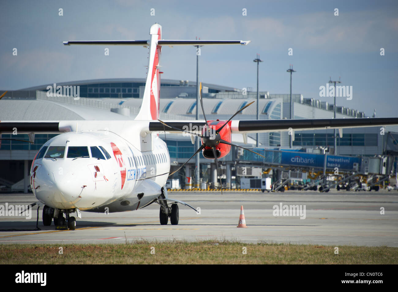 Ruzyne International Airport Prague Czech Republic aircraft ATR 72 CSA ...