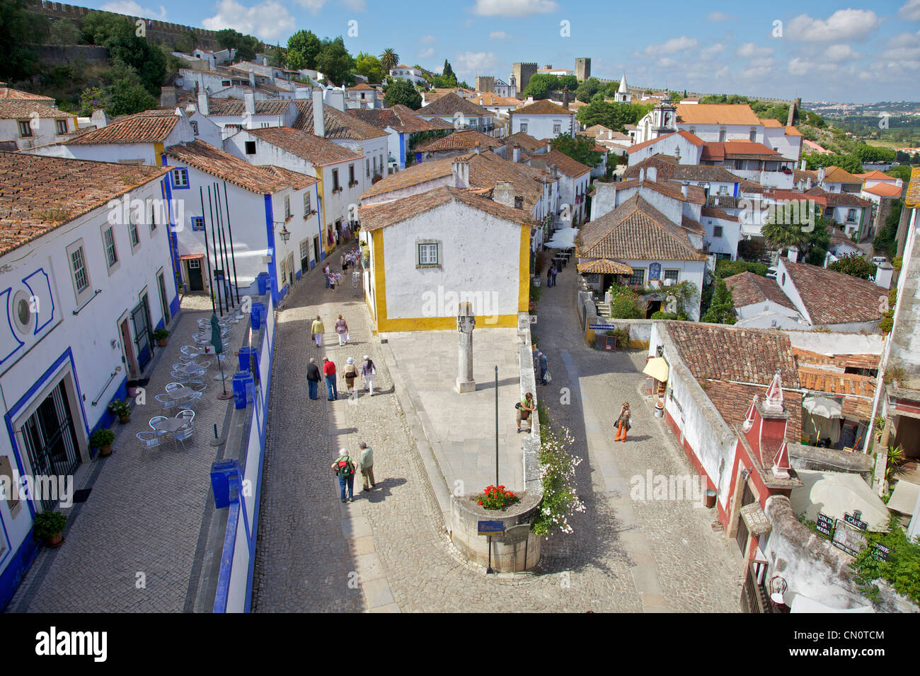 Medieval Village of Obidos Stock Photo - Alamy