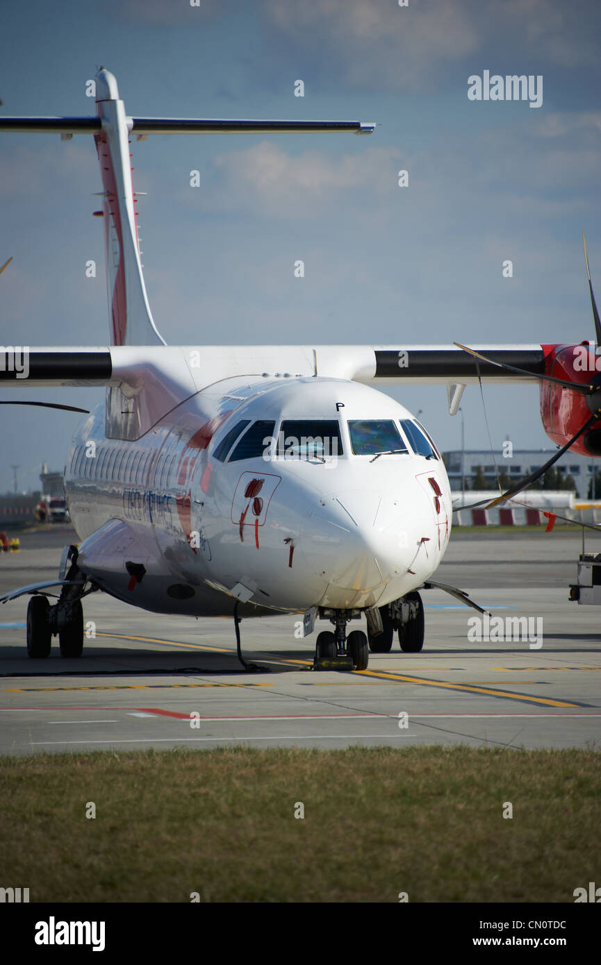Ruzyne International Airport Prague Czech Republic aircraft ATR 72 CSA ...