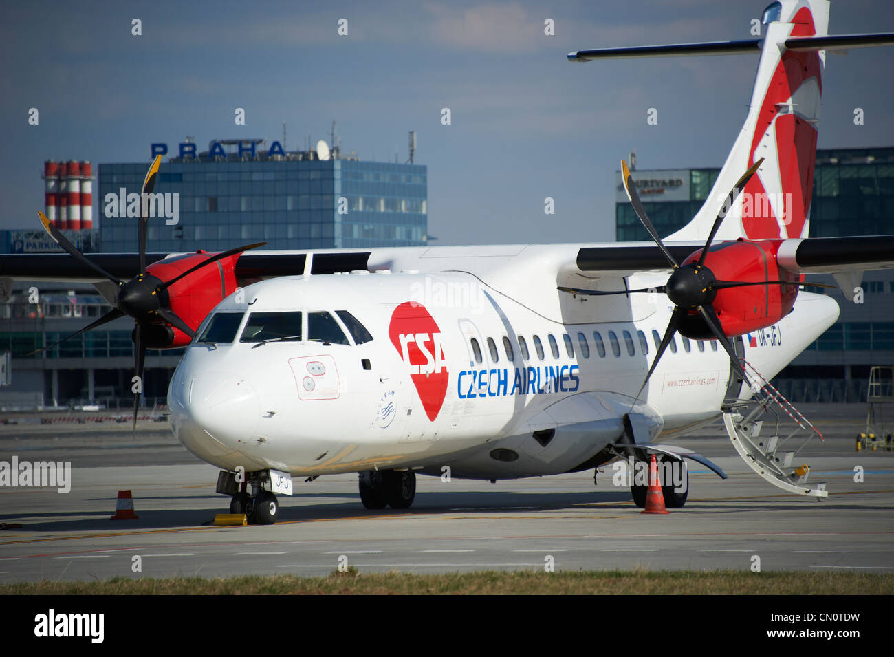 Ruzyne International Airport Prague Czech Republic aircraft ATR 72 CSA ...