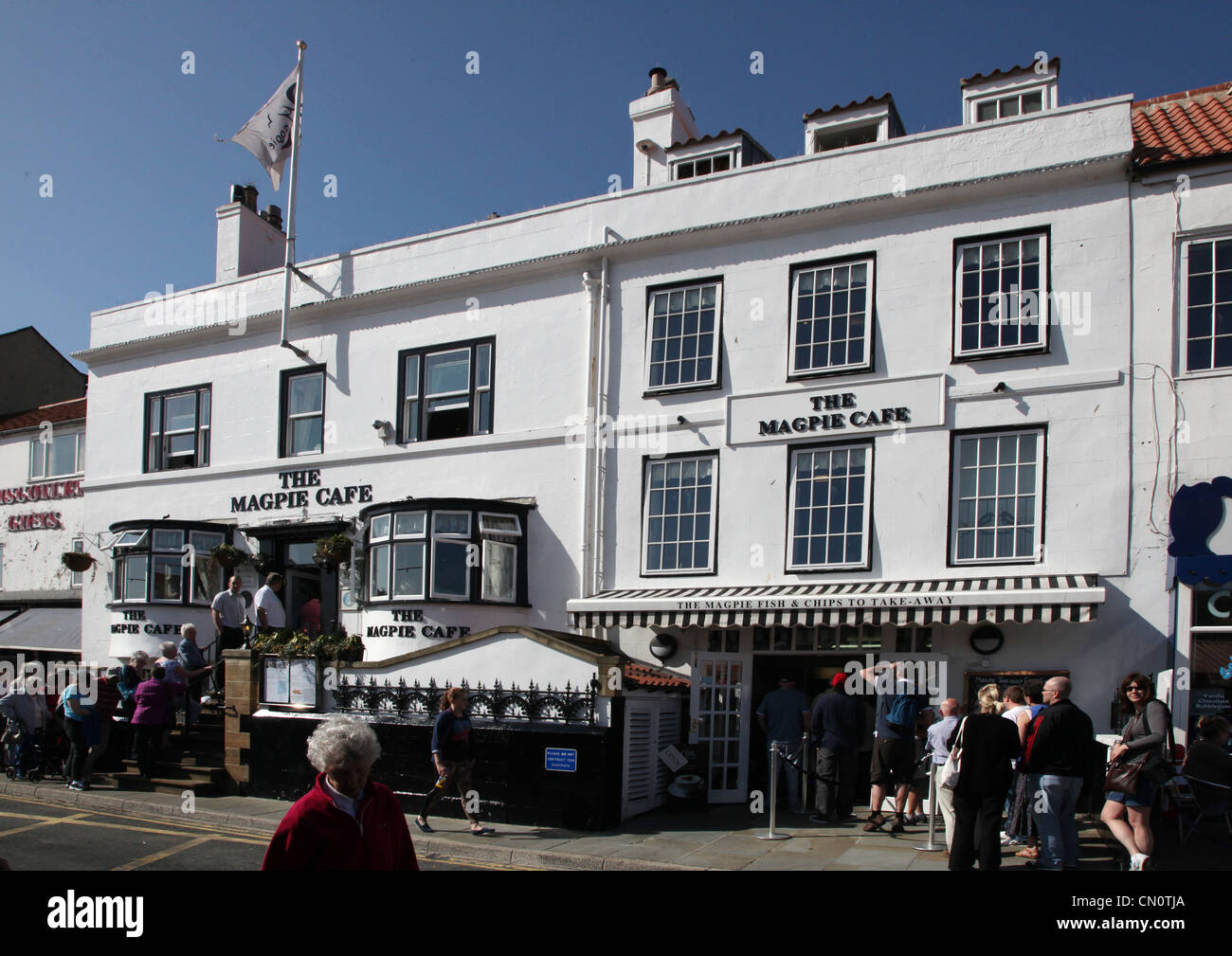 The Magpie Cafe, Whitby, North Yorkshire Stock Photo - Alamy
