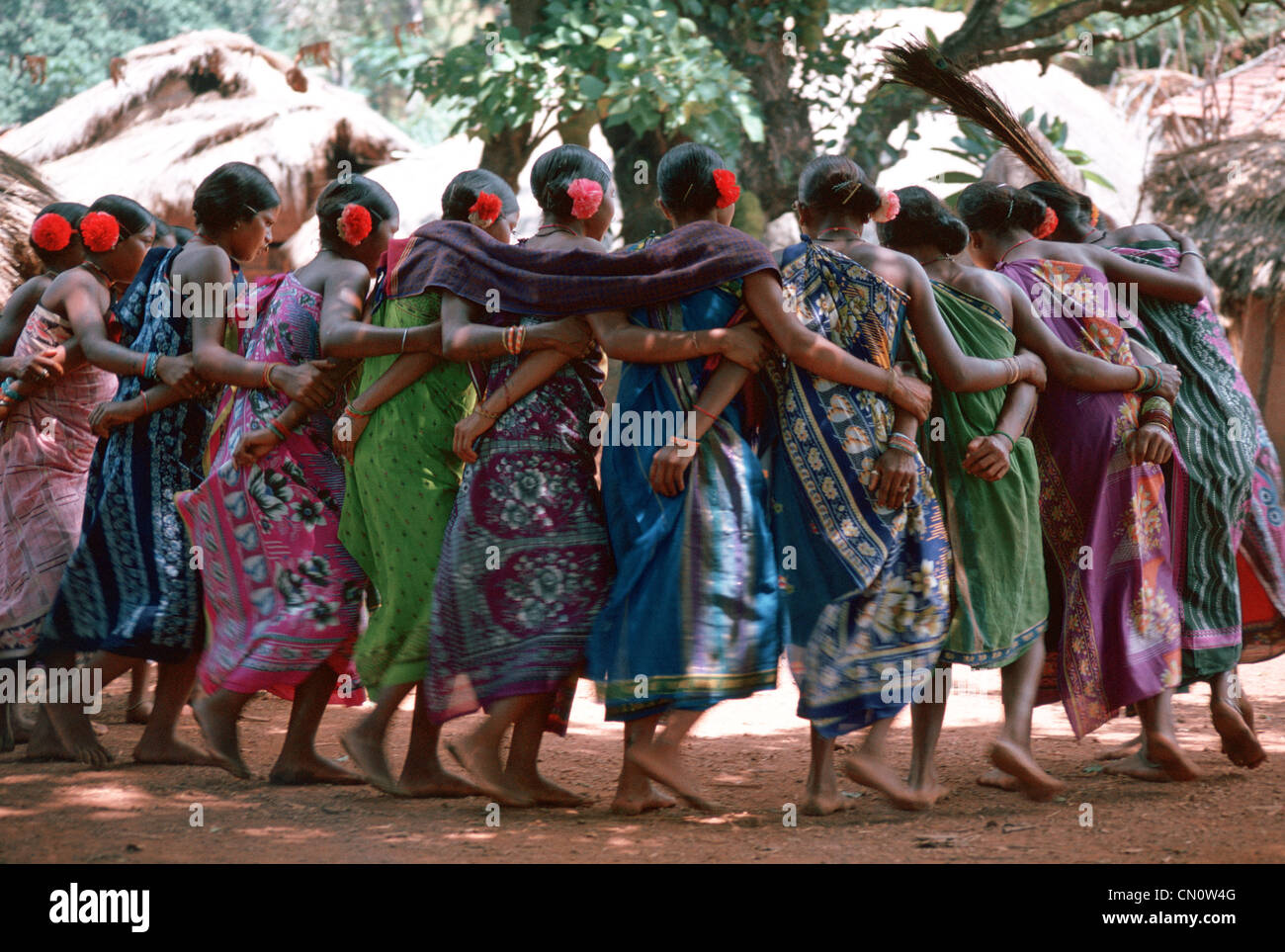 Gadaba tribal girls dancing in a village ( India Stock Photo - Alamy