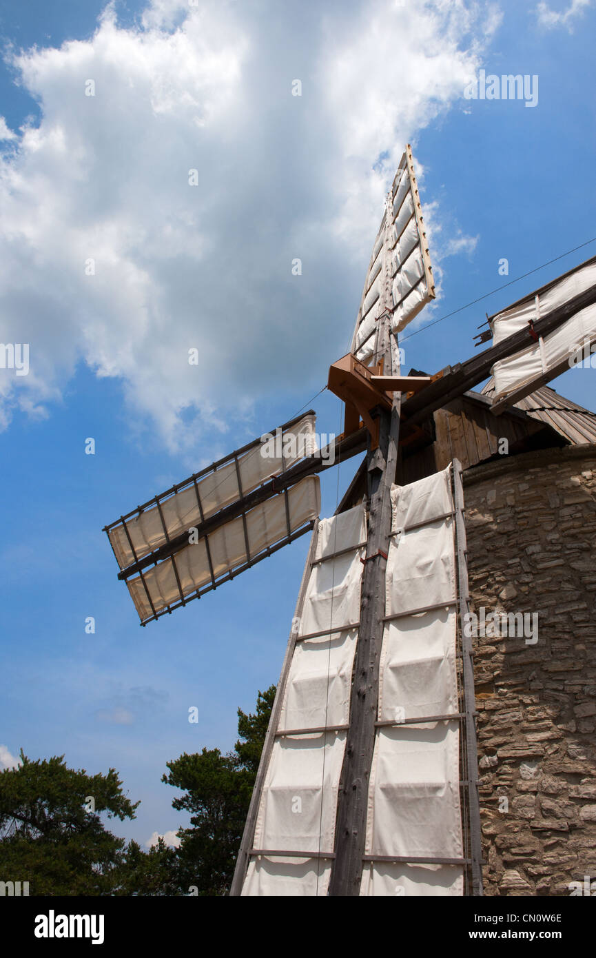 Windmill in the France Provence at the village Montfuron Stock Photo ...
