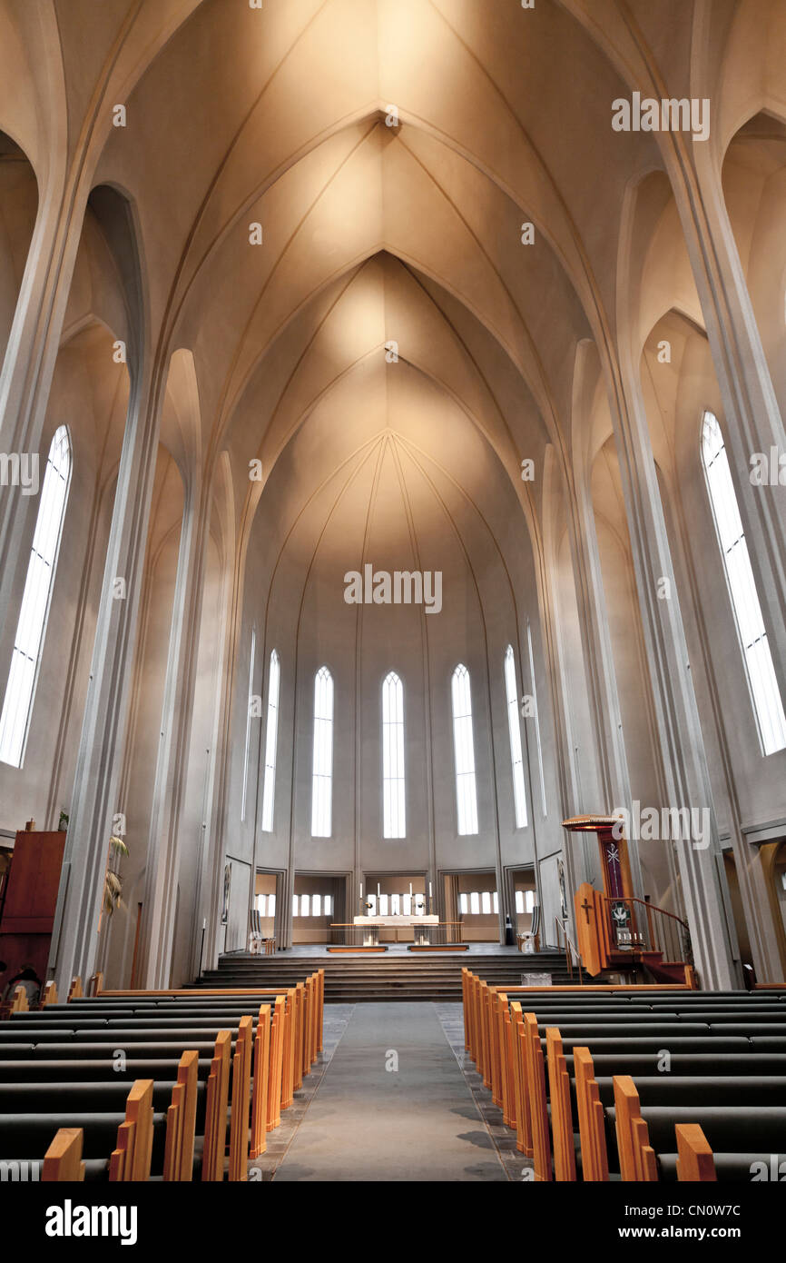 Hallgrimskirkja Interior Reykjavik Iceland High Resolution Stock ...