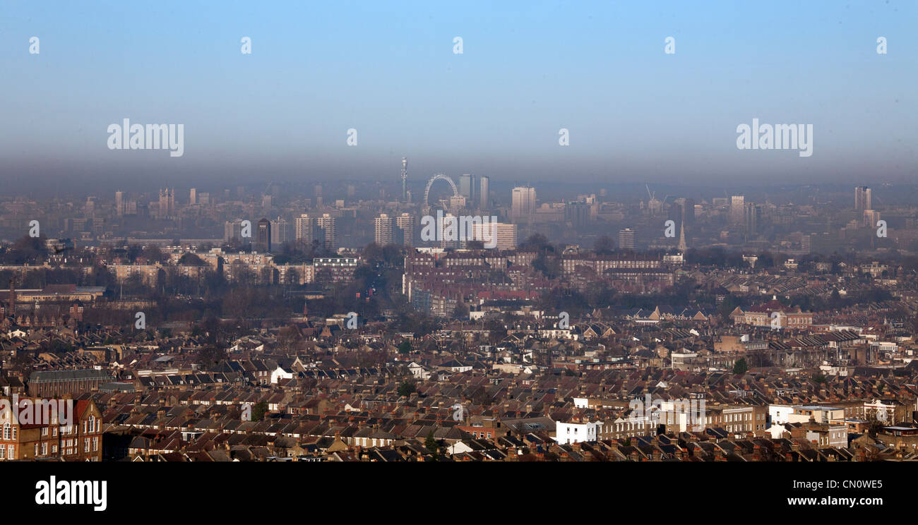 Morning smog over London Stock Photo - Alamy