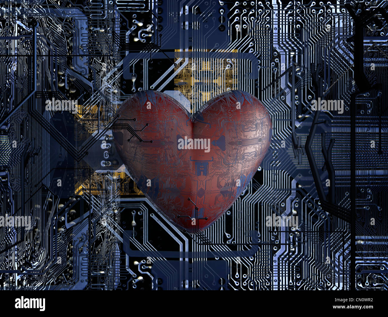 Computer heart 3d image hi-res stock photography and images - Alamy