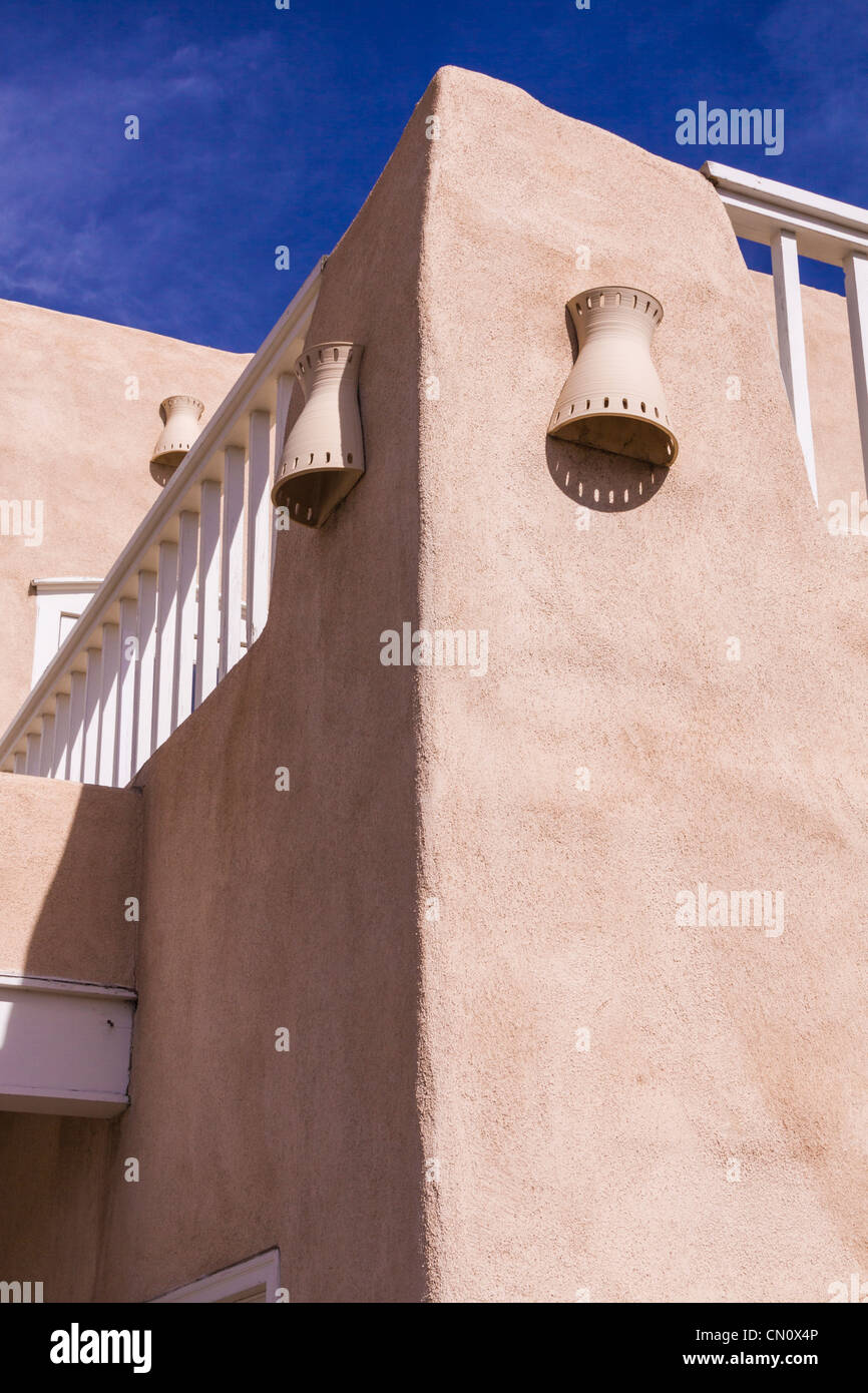 Pueblo spanish style architecture albuquerque old town hi-res stock ...