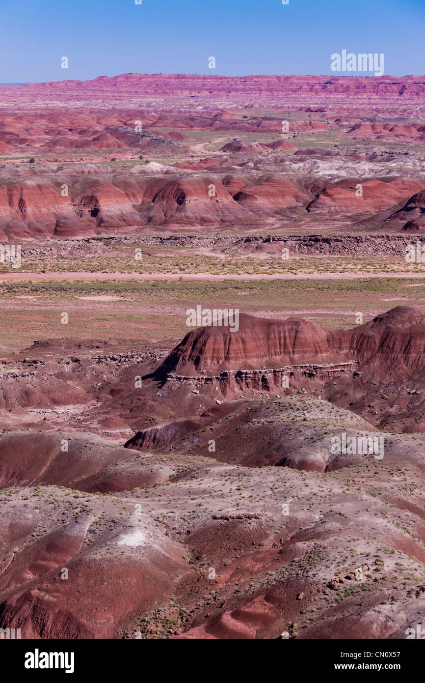 Painted Desert landscapes in the Petrified Forest National Park in ...