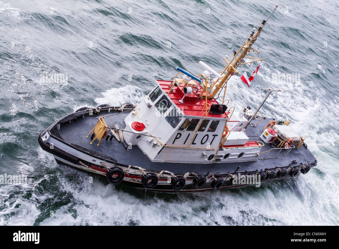 Pilot Ship after retrieving local Halifax harbor pilot from Maasdam ...