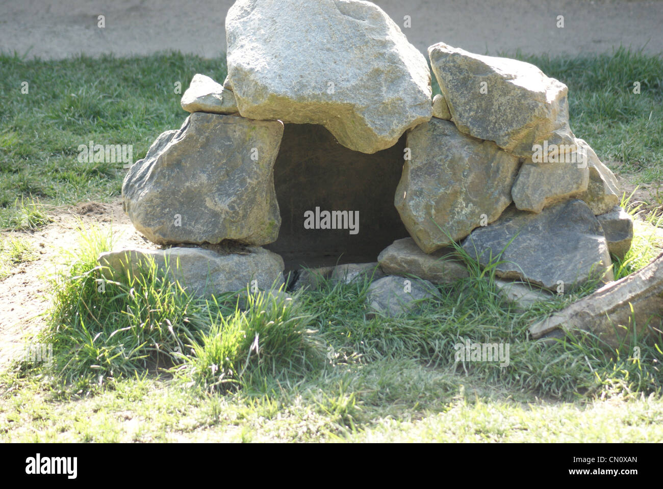 Fox Den made of rocks Stock Photo - Alamy