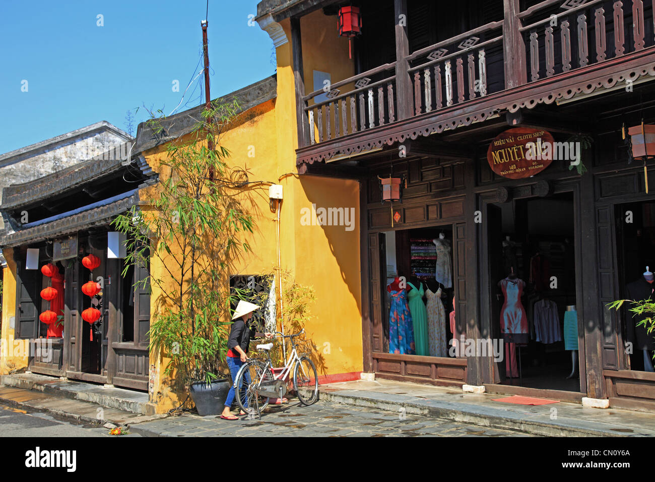 Historic town Hoi An street Vietnam Stock Photo - Alamy