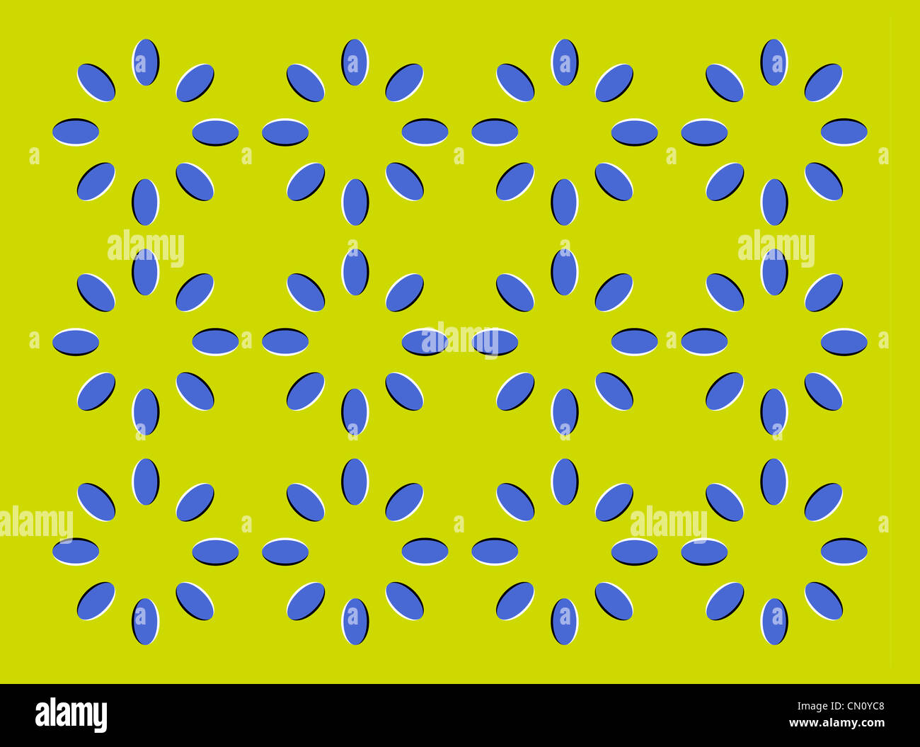 Optical illusion, colorful blocks, different shapes Stock Photo - Alamy