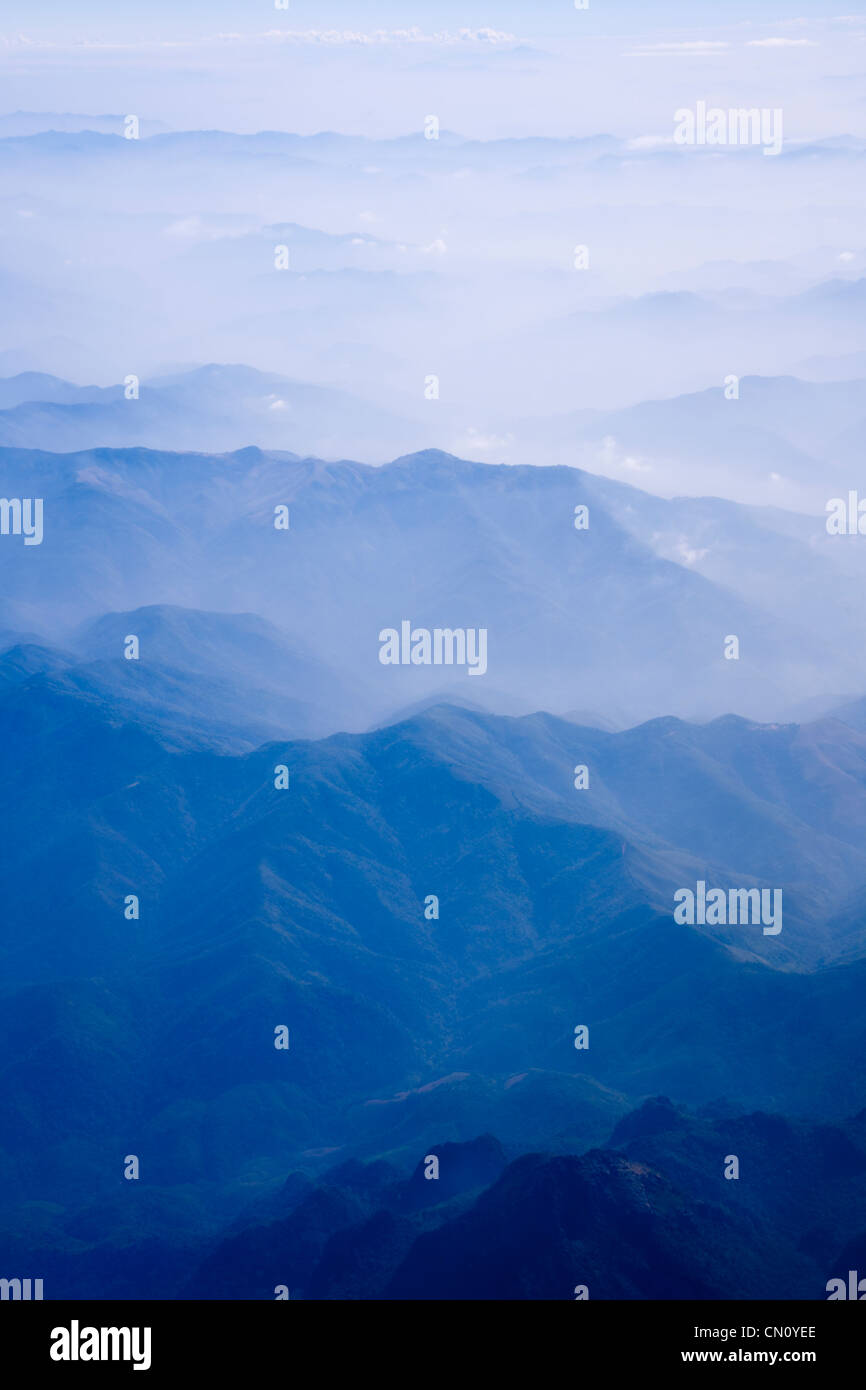 Aerial view of mountain layers, Vietnam Stock Photo - Alamy