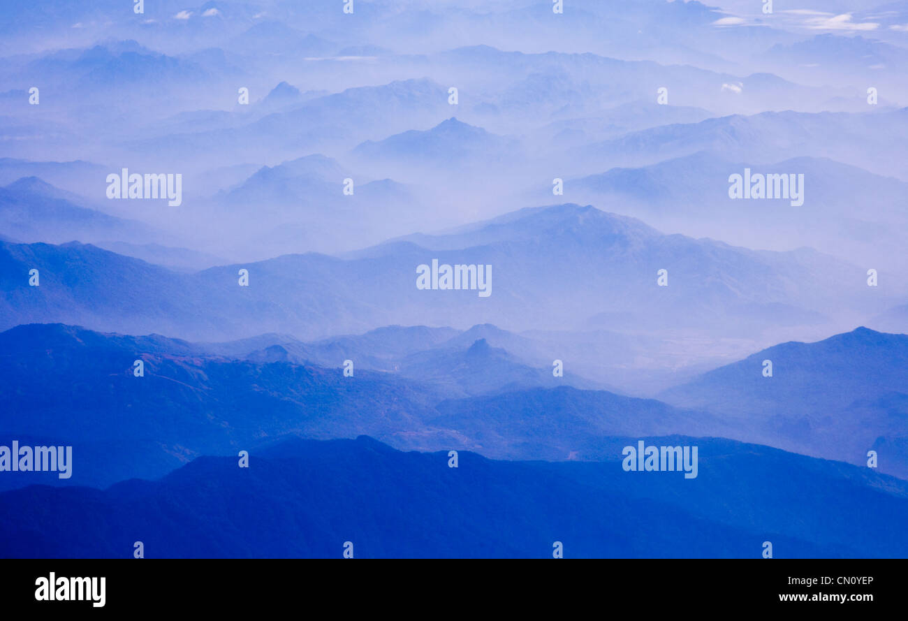 Aerial view of mountain layers, Vietnam Stock Photo - Alamy
