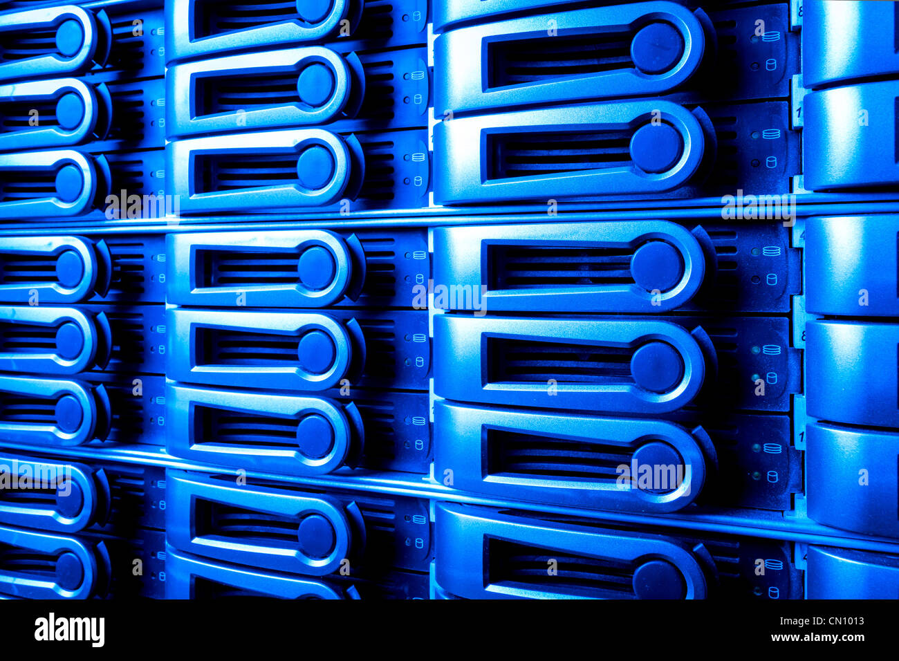 detail of data center with hard drives Stock Photo - Alamy