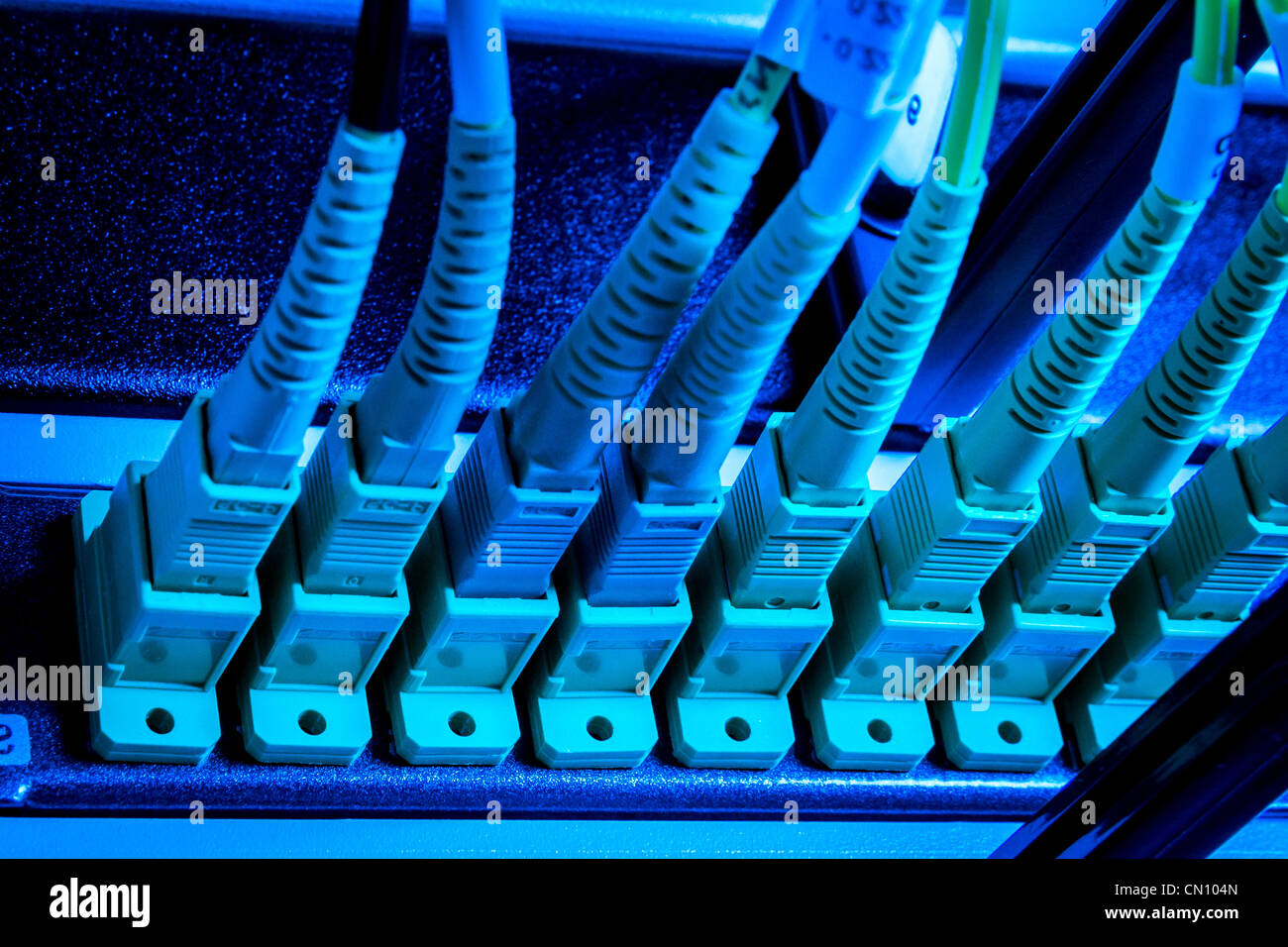 optic fiber hub as part of internet infrastructure Stock Photo - Alamy