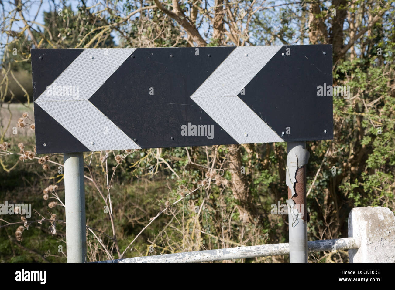 Bend in road sign hi-res stock photography and images - Alamy
