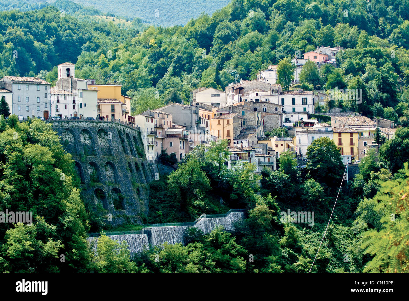 Europe Italy Abruzzi Castelli view Stock Photo - Alamy