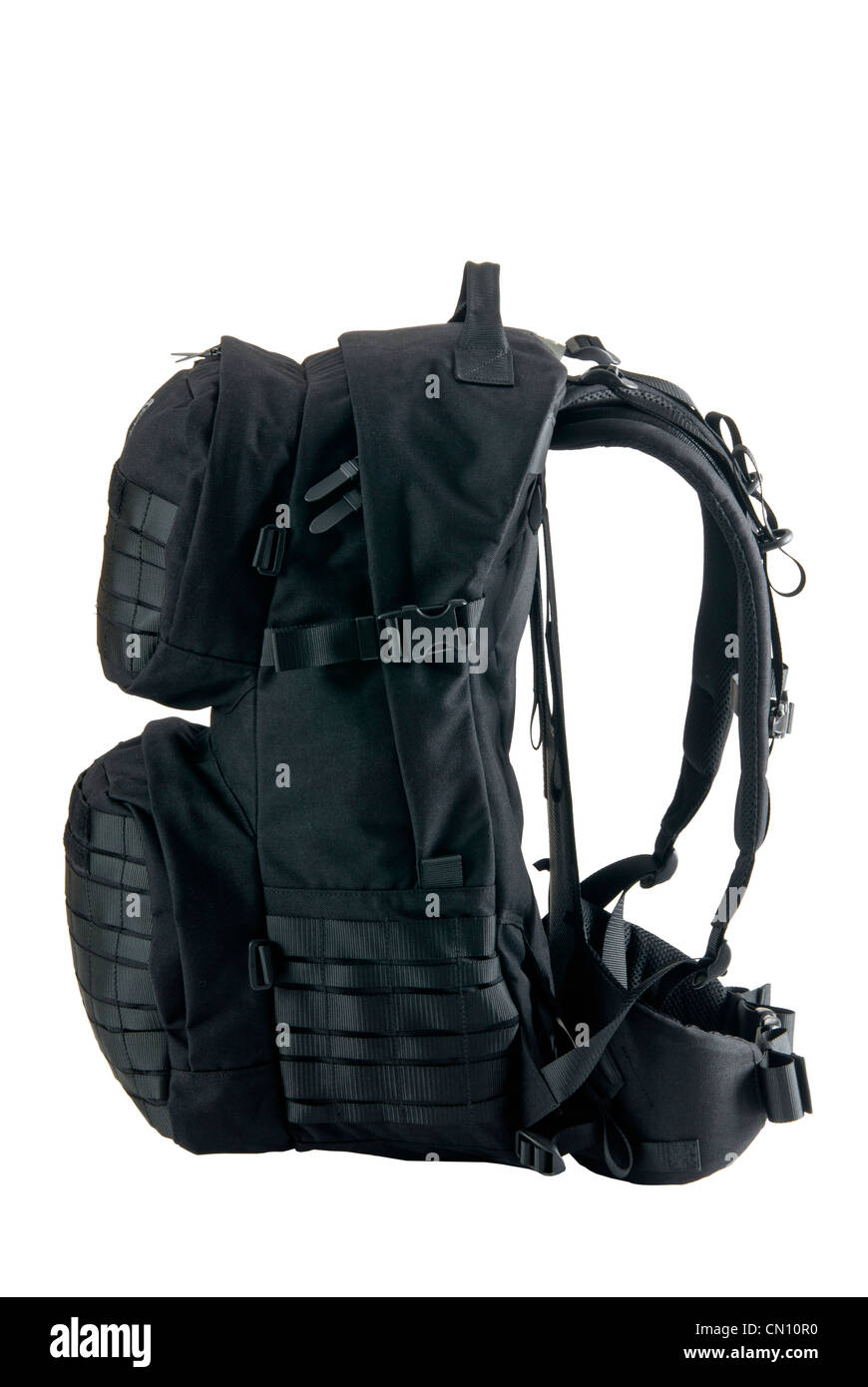 military backpack isolated on a white background Stock Photo - Alamy