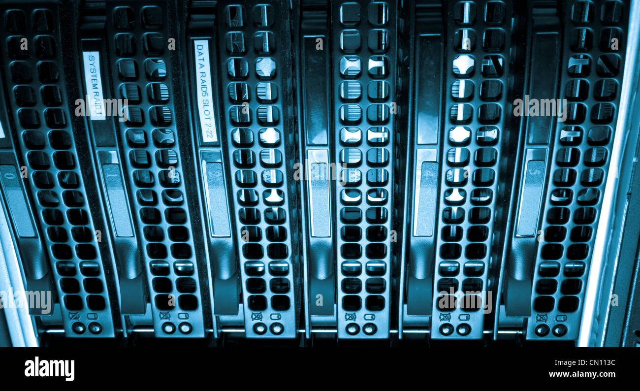 Data center with hard drives Stock Photo - Alamy