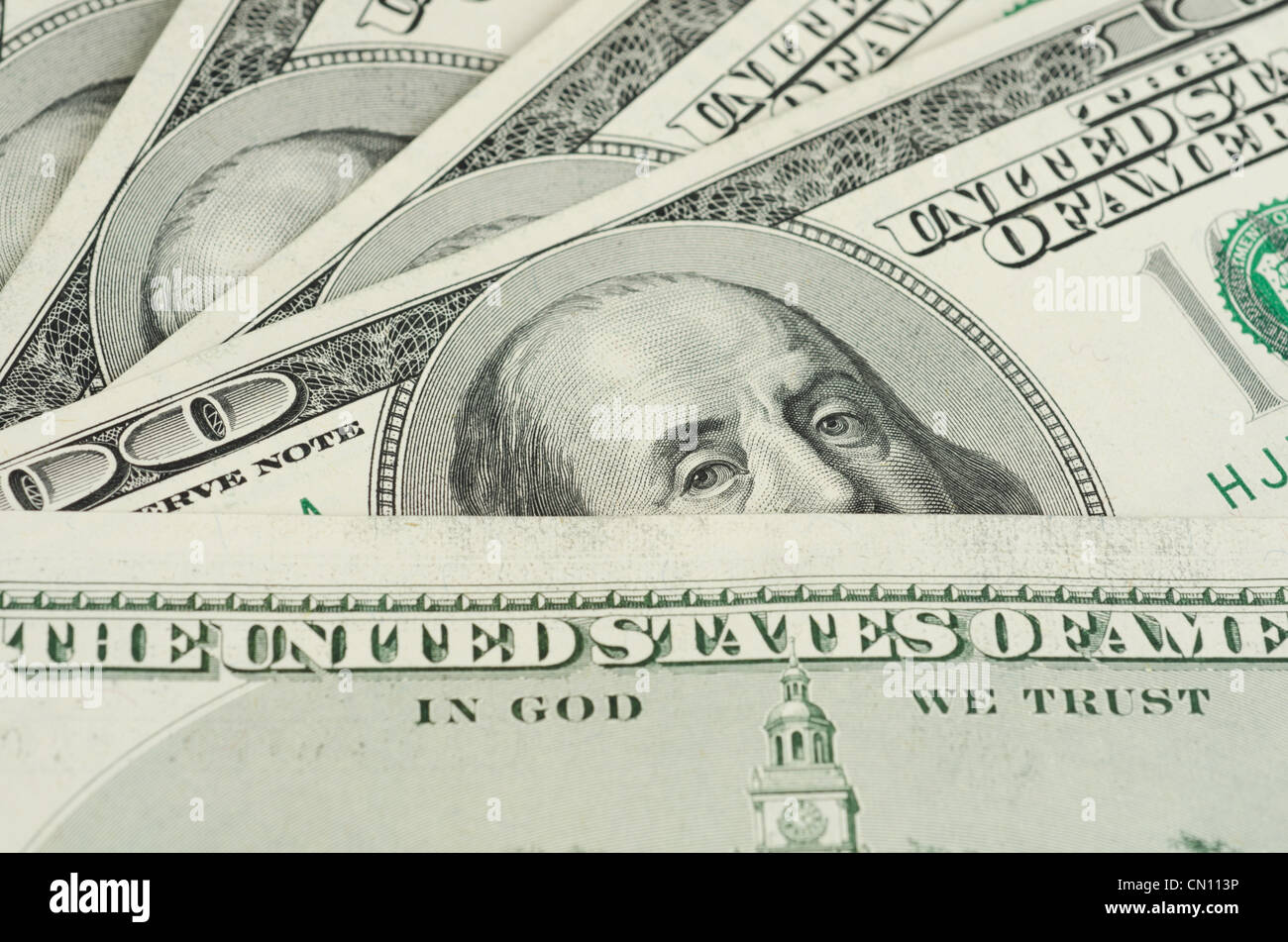 Close up view of dollar banknote Stock Photo - Alamy