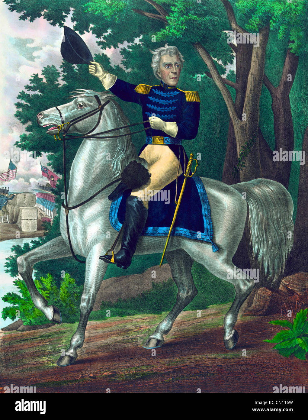 Vintage portrait of Andrew Jackson (1767 - 1845) - the seventh US President (1829 - 1837 Stock ...