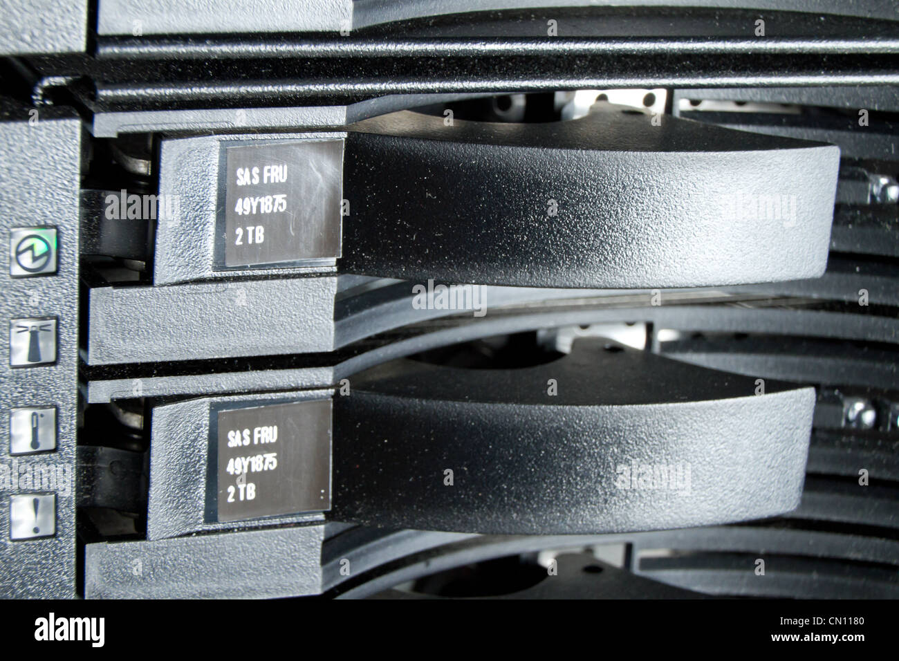 detail of data center with hard drives Stock Photo - Alamy